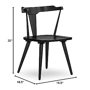 POLY & BARK Enzo Dining Chair,Oak, Black
