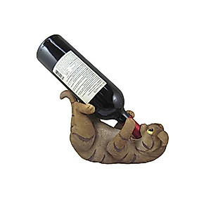 DWK Cat Wine Bottle Holder | Kitchen Countertop Decor | Wine Holders | Vineras para Poner Botellas en Casa | Red Wine Storage | Wine Accessories Storage -Scottish Fold Cat