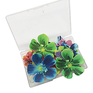 Set of 30 Edible Cupcake Toppers Christmas Cake Topper Wedding Cake Birthday Party Food Decoration Mixed Size & Colour (Flower)