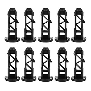 Garneck 10pcs Black Plastic Trash Can Lid Plugs
