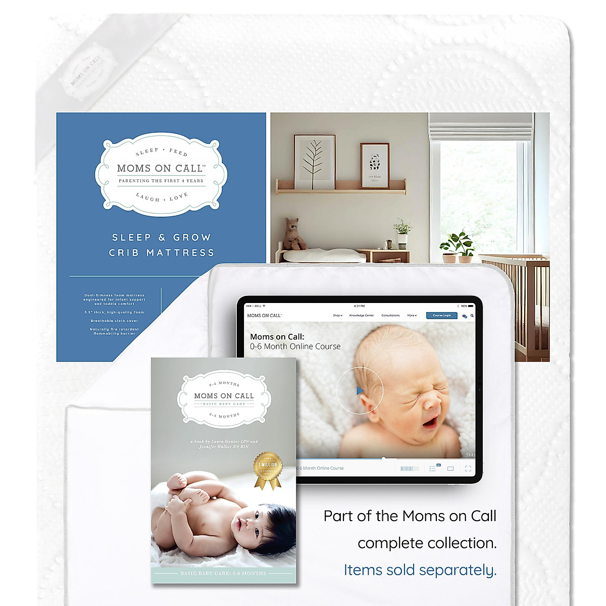 MOMS ON CALL Baby & Newborn Swaddle Blanket | 0-3 Months | Nursery Baby Gift | 48 X 48 Inch | 100% Cotton | French Grey