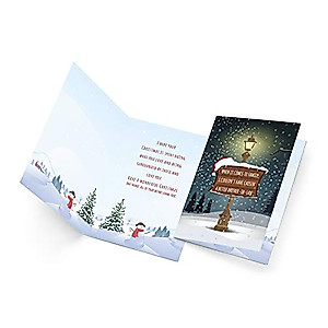 Christmas Card Brother In Law | Made in America | Eco-Friendly | Thick Card Stock with Premium Envelope 5in x 7.75in | Packaged in Protective Mailer | Prime Greetings