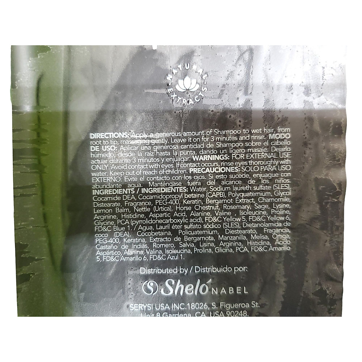 Sheló NABEL Bergamot Shampoo Caida de Cabello Fragil Quebradizo Champu Bergamota