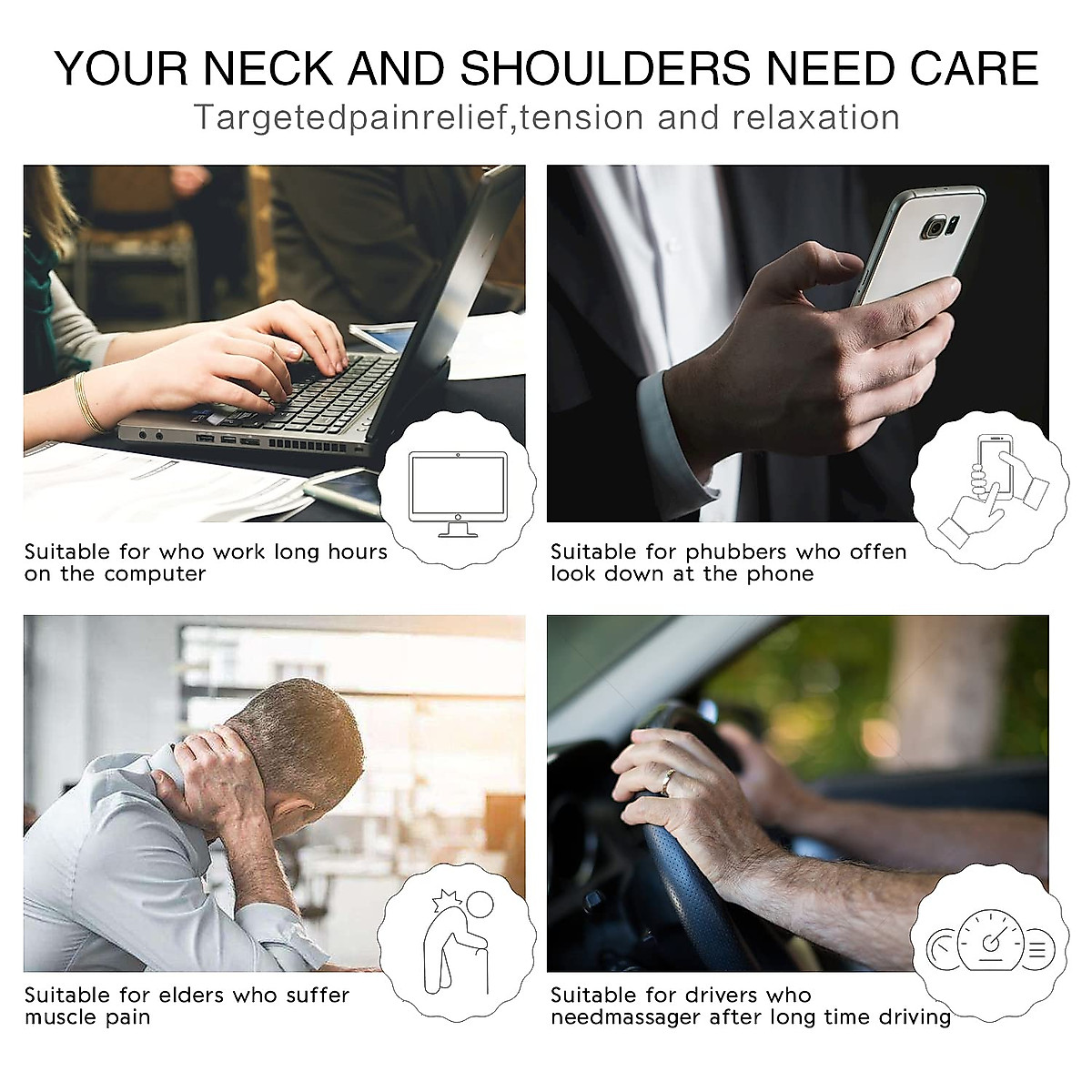 Lyanxinlei Best Self Massager for Your Neck with Multiple Trigger Points for Pain Relief