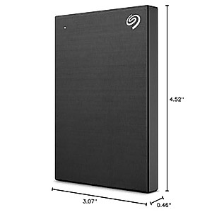 Seagate One Touch 2TB External HHD Drive with Rescue Data Recovery Services, Black (STKB2000400)