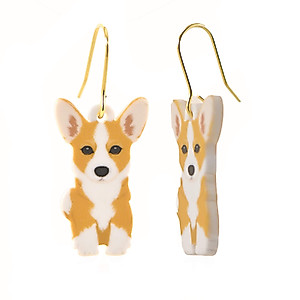 Spinningdaisy Pawing in Love Dog Earrings | Doggy Mom Essential Corgi