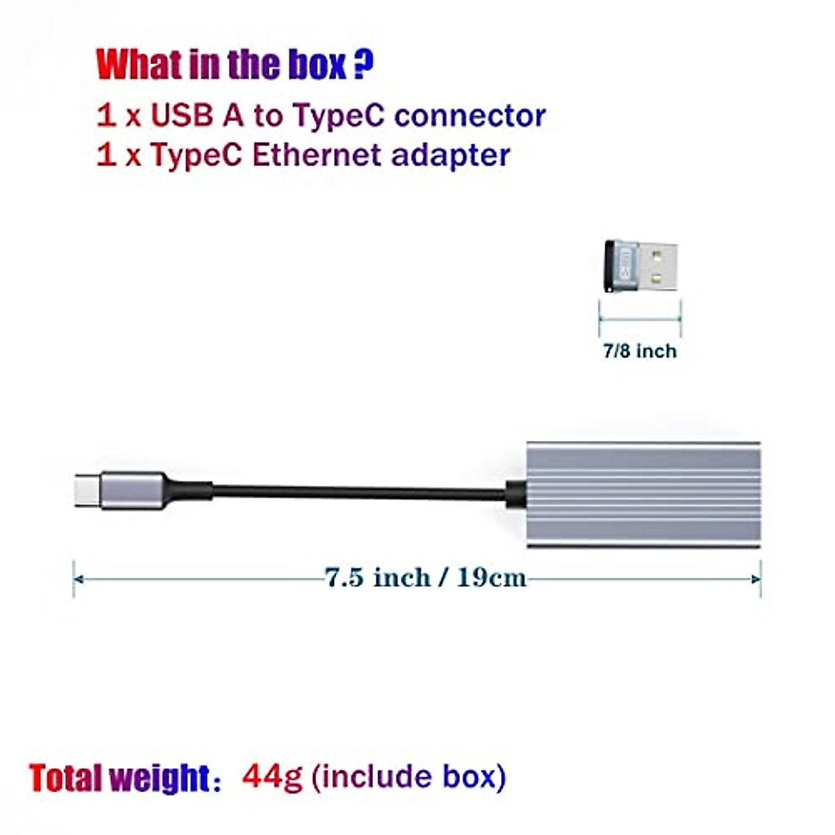 USB C to Ethernet Adapter for iPhone 15 iPad, [2in1] USB A and Type C to RJ45 Network LAN Enternet Adapter Compatible with iPhone iPad MacBook Dell XPS, Galaxy S20, Phone, Laptop, PC etc