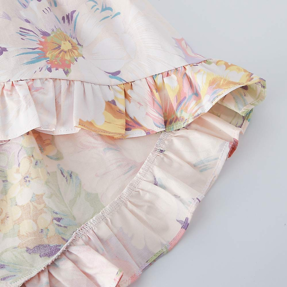 Toddler Vintage Floral Girls Dress Baby Backless Sundress Sleeveless Matching Outfits (US, Age, 2 Years, 3 Years, Pink)