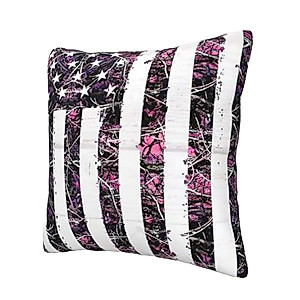 American Camouflage Purple Decorative Pillow Cover - Soft and Versatile Cushion Case for Home Décor and Car Seats