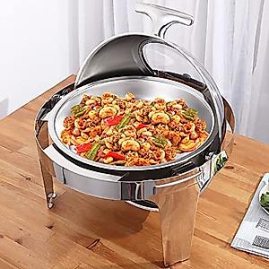 6L Buffet Warmer Server, Buffet Dish Food Warmer for Parties, Electric Chafer Server Food Warmer, Chafing Dish Buffet Set Full 1 Pan