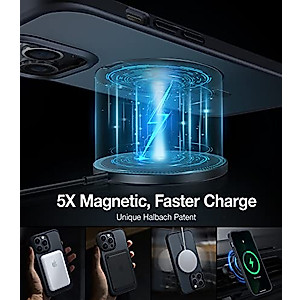 TORRAS Magnetic Shockproof for iPhone 13 Pro Case, [Compatible with MagSafe] with Stand, [MIL-Grade Drop Protection] Translucent Back Protective Yet Slim iPhone 13 Pro Phone Case, Black