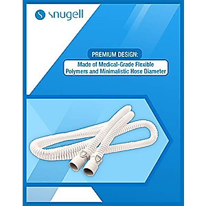 Slim CPAP Tubing by Snugell™ | 6-Foot Universal Premium Slim CPAP Tube | Compatible with all major CPAP Machines