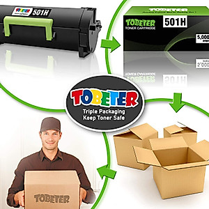 ToBeter 501H 50F1H00 High Yield Remanufactured Toner Cartridge for Lexmark MS310, MS312, MS315, MS410, MS415, MS510, MS610 Printer (up to 5,000 Pages)