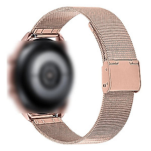 FitTurn Wrist Strap Compatible with TouchElex Smart Watch Bands for TouchElex Venus 1.2" Smart Watch Straps for TouchElex Sirius 1.52" Smart Watch Metal Bracelet (Silver+Rose Gold)