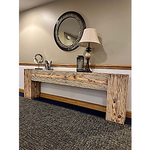 Rustic Wooden Console With Burnt Finish (Pine, X-Small (30x11x48) inches)