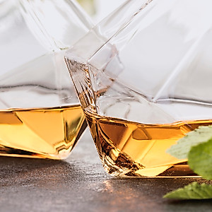 Thumbs Up UK Diamond Shapped Glasses Set of 2, One-Size, Clear