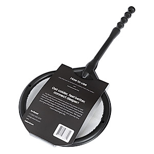 Ice Barrel Net Black - Made in USA - Pool and Spa Skimmer - Hand Skimmer with Stainless Steel Frame Net for Cleaning - Skim Net (17.5 x 8.5)