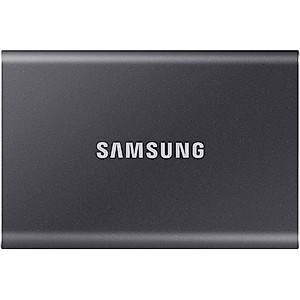 SAMSUNG MU-PC2T0T/AM Portable SSD T7 USB 3.2 2TB Gray Bundle with Deco Gear Hard EVA Case with Zipper for Tablets and GPS 6 Inch and 1 YR CPS Enhanced Protection Pack
