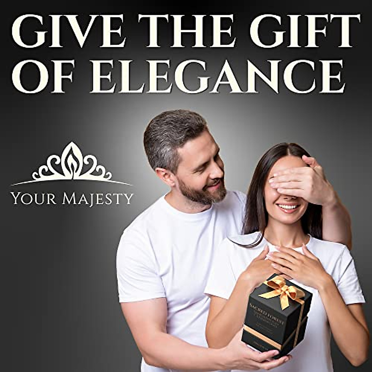 Sacred Forest Cedar & Sandalwood Candle [60H Burning Time] Natural Soy Candle Scented Infused with Essential Oils, Smokeless Aromatherapy Candle 8.81 Oz, Gift Packaging Included