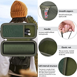 khanka Hard Travel Case Replacement for Sonos Roam 2 / Sonos Roam Portable Smart Bluetooth Speaker (Green)