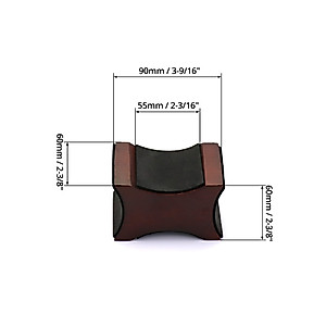 QWORK Guitar Neck Rest, String Instrument Wooden Neck Craddle Guitar Neck Rest Support Pillow for Guitar Workstation, Ukuleles, Violins, Banjos, Mandolins