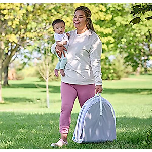 Regalo Baby Basics™ Foldable Infant Play Mat, Includes Hanging Toys, Designer Pad, Bug Net, and UPF 50 Sunshade