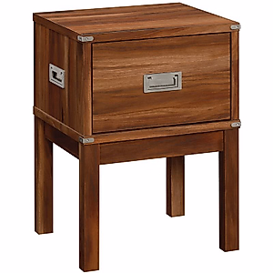 Sauder Vista Key 1-Drawer Wood Night Stand in Blaze Acacia