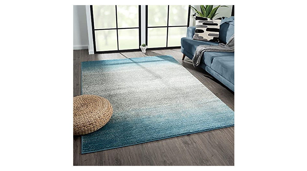 LUXE WEAVERS Abstract Blue Ombre Area Rug - 5x7