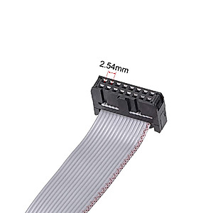 uxcell IDC Wire Flat Ribbon Cable DB15 Male to FC-16 Female Connector 2.54mm Pitch 20cm Length 2pcs