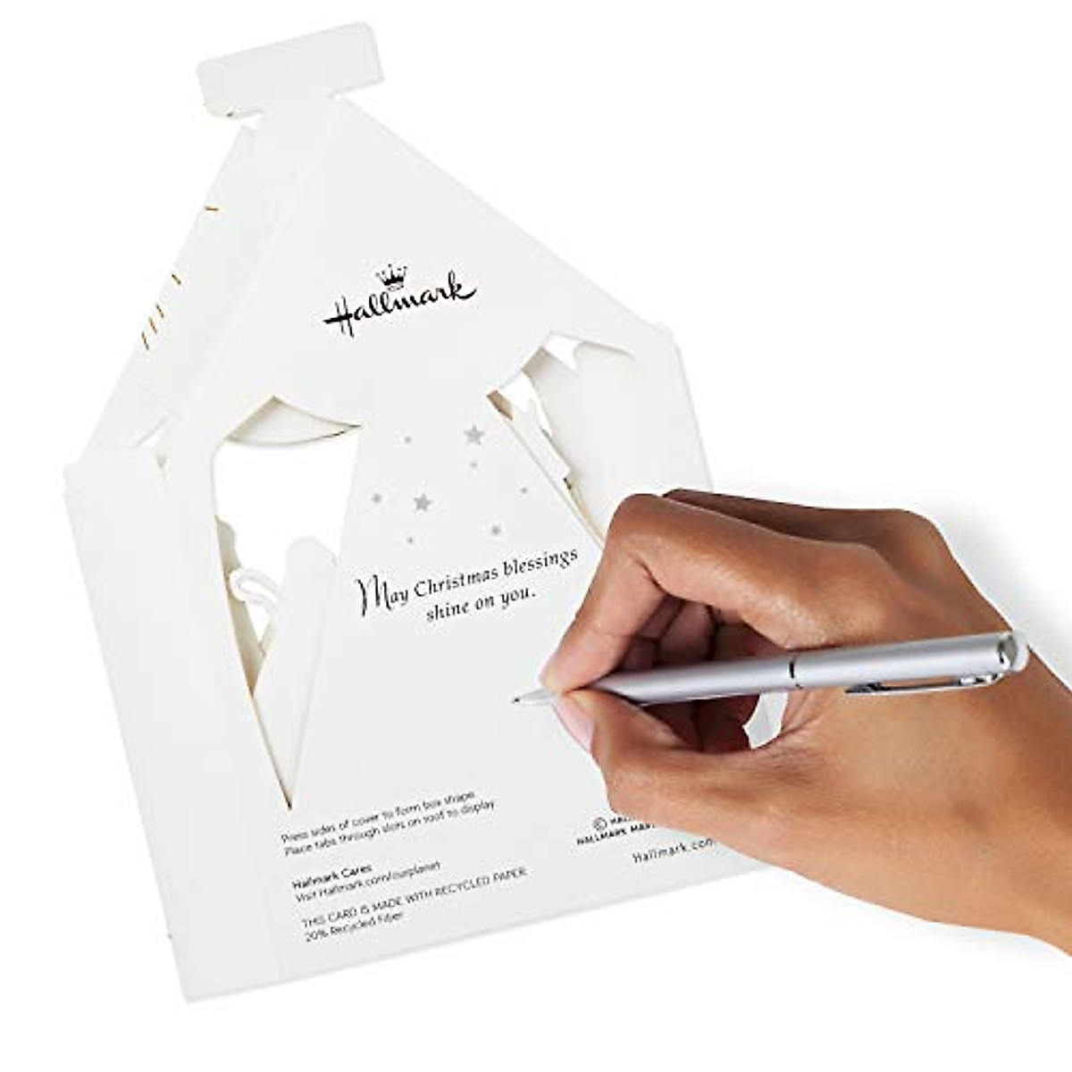 Hallmark Paper Craft Christmas Boxed Cards, Pop Up Nativity (5 Cards with Envelopes)