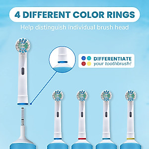 GENKENT 16 Pcs Replacement Toothbrush Heads Compatible with Oral B Braun, Electric Toothbrush Brush Heads Refills for Oral-B Action Pro 500/750/1000/1500/3000/3757/5000/7000/7500/8000