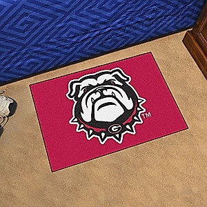 FANMATS 19823 Georgia Bulldogs Starter Mat Accent Rug - 19in. x 30in. | Sports Fan Home Decor Rug and Tailgating Mat - "New Bulldog" Logo, Red
