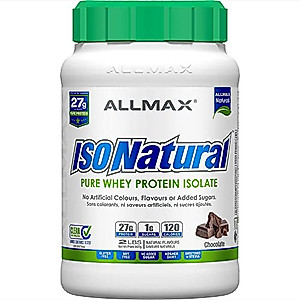 ALLMAX Nutrition Isonatural Whey Protein Isolate, Chocolate, 2 lbs