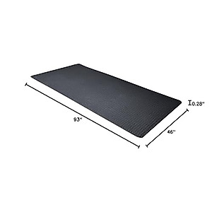 CAP Barbell Foam Mat, Black Diamond Plate Texture, 7mm Thick (MT-46937EBK)