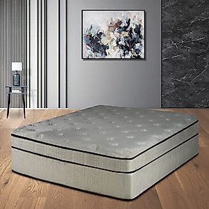 Greaton 11 Inch Hybrid Firm Mattress Eurotop with Soft White Teddy Bear Fabric Cover for Cool Sleep and Pressure Relief, Firm Feel with Motion Isolation Foam Encased Mattresses, Twin XL