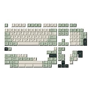 DROP DCX Jasmine Keycap Set, Doubleshot ABS, Cherry MX Style Keyboard Compatible with 60%, 65%, 75%, TKL, WKL, Full-Size, 1800 layouts and More