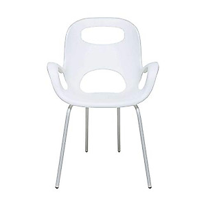 Umbra Oh Chair, Comfortable Seating Indoors and Outdoors, Weather-Resistant, White