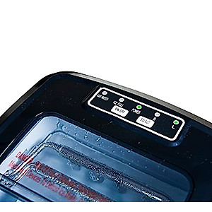 Angel Canada Stainless Steel Portable Ice Maker Compact Countertop with Panoramic View Window, Ice Cube Machine, Bullet Cubes in S/L Size 26 lb/24H for Home Office Party, Boat RV