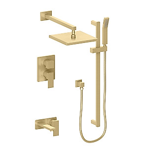 ZLINE Autograph Edition Bliss Shower System with 16" Oversized Shower Head in Champagne Bronze (BLS-SHS16-CB)