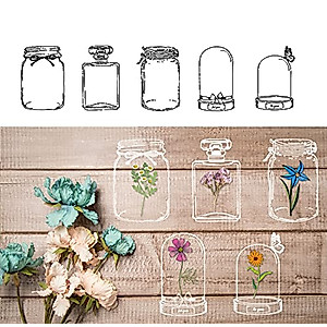 Handmade DIY Transparent Dried Flower Bookmarks, Dried Flower Bookmarks Craft, Flower Bookmark Maker, Glassware Stickers, Herbarium Bookmarks Transparent Floral Page, 20pcs
