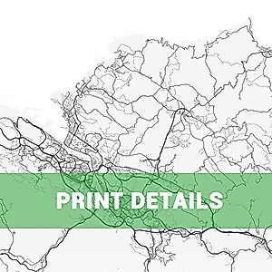 Dear Mapper Bilbao Spain View Abstract Road Modern Map Art Minimalist Painting Black and White Canvas Line Art Print Poster Art Print Poster Home Decor (Set of 3 Unframed) (12x16inch)