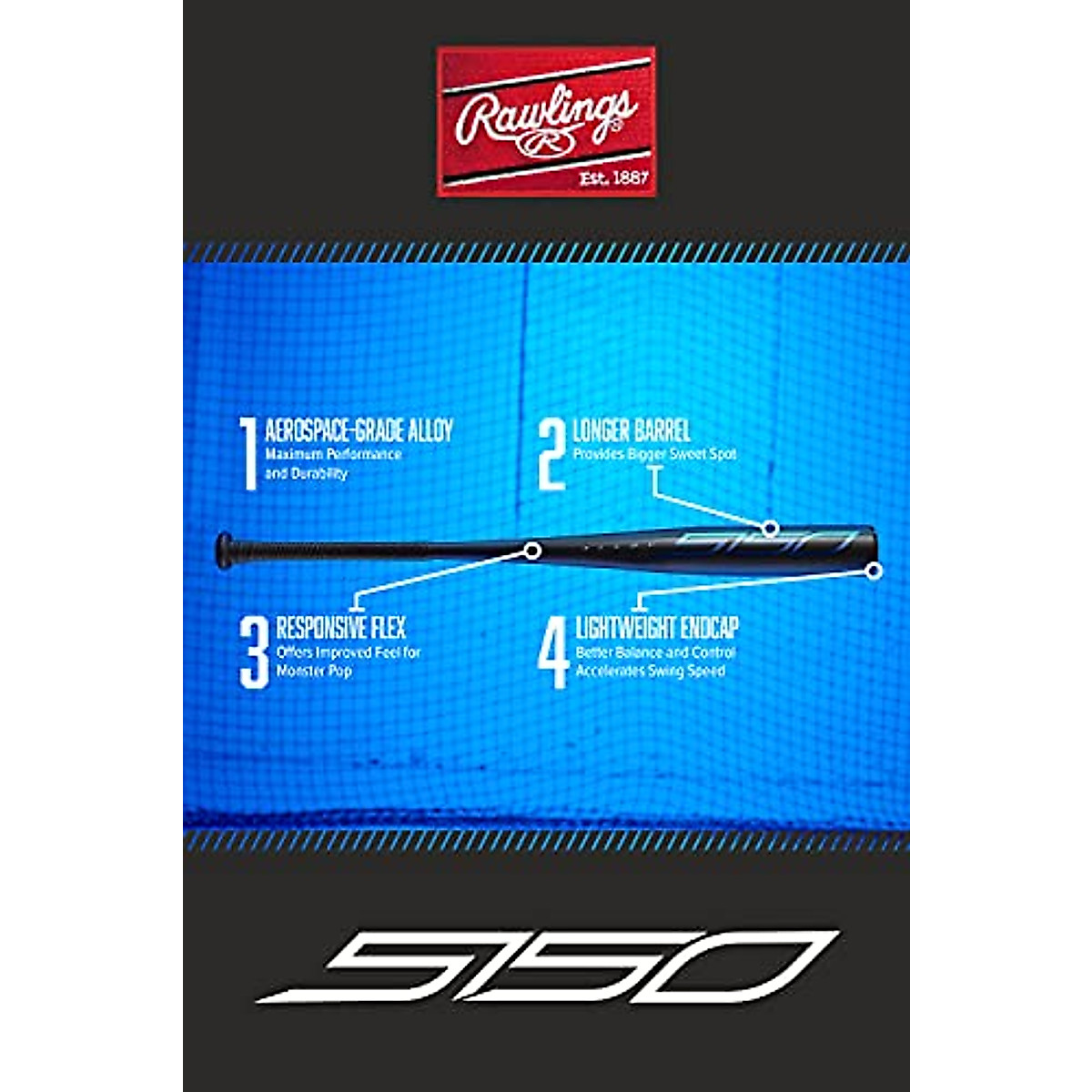 Rawlings | 5150 Baseball Bat | BBCOR | -3 | 33"