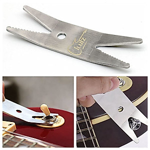 Guitar Bass Spinner Wrench Stainless Steel Spinner Wrench Microfiber Suede Backing for Switch Knob Tuner Guitar Parts & Accessories