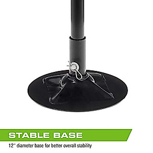 Arcan Underhoist Support Stand, 3/4 Ton Capacity, 12 Inch Diameter Base, Contoured Saddle, Bearing Mounted Spin Handle, Supports Vehicle Components (ALSS15)