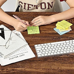 Mr. Pen- Graph Paper Sticky Notes, 6 Pads, 3x3 Inch, Bright Colors, Graph Sticky Notes, Math Graph Paper, Graphing Sticky Notes, Grid Sticky Notes, Grid Notepad, Mini Graph Paper