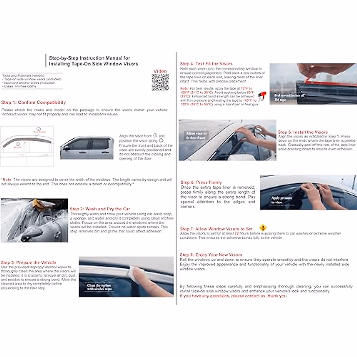 2020-2025 Tape-On Side Window Visor Deflectors for Ford Explorer XLT Limited Timberline ST King Ranch Platinum Dark Tinted Rain Guards 2021 2022 2023 2024