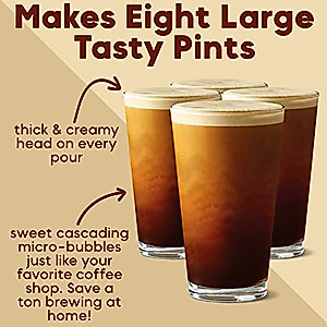 The Original Royal Brew Nitro Cold Brew Coffee Maker - Gift for Coffee Lovers -128 oz Extra Large Home Keg, Nitrogen Gas System Coffee Dispenser Kit - Use Nitrogen or Nitrous Oxide