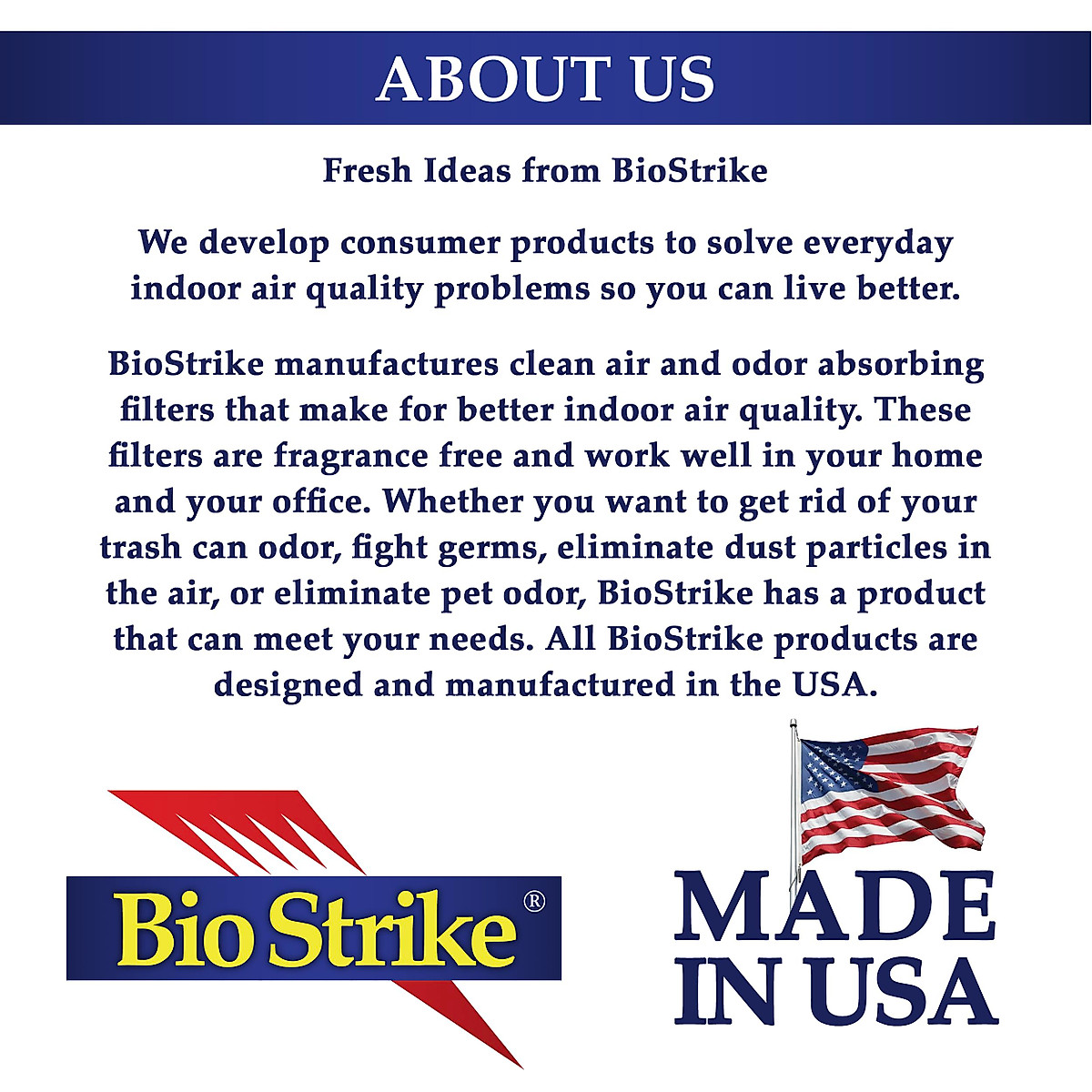 BioStrike Ceiling Fan Air Filter (6 Packs)