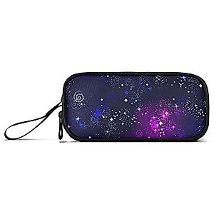 CHIFIGNO Constellation Pattern Space Galaxy Pencil Pen Case Big Capacity Office College School Pencil Pouch Organize Bag Crayon Box for Teens Boys Girls Adults Student