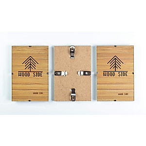 WOOD SIDE ORBIS Glass Clip Picture Frames 3.5x5 - Pack of 3, Clear Craft Photo Frames